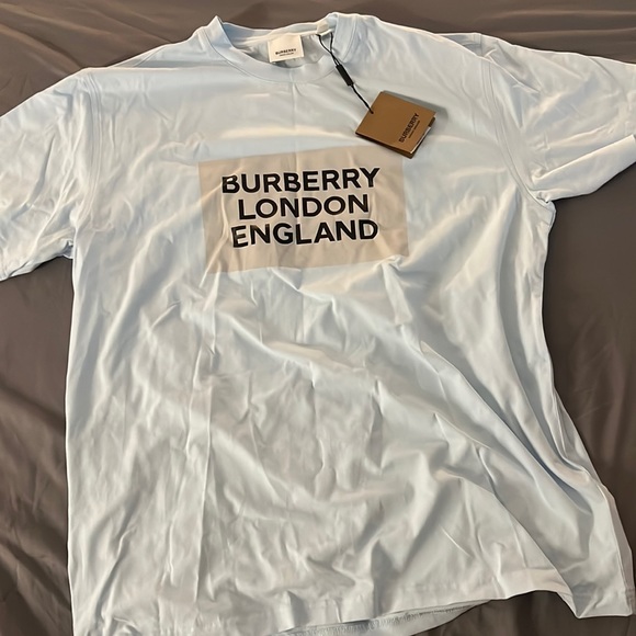 Burberry | Tops | Burberry Logo Print Tshirt Oversize | Poshmark